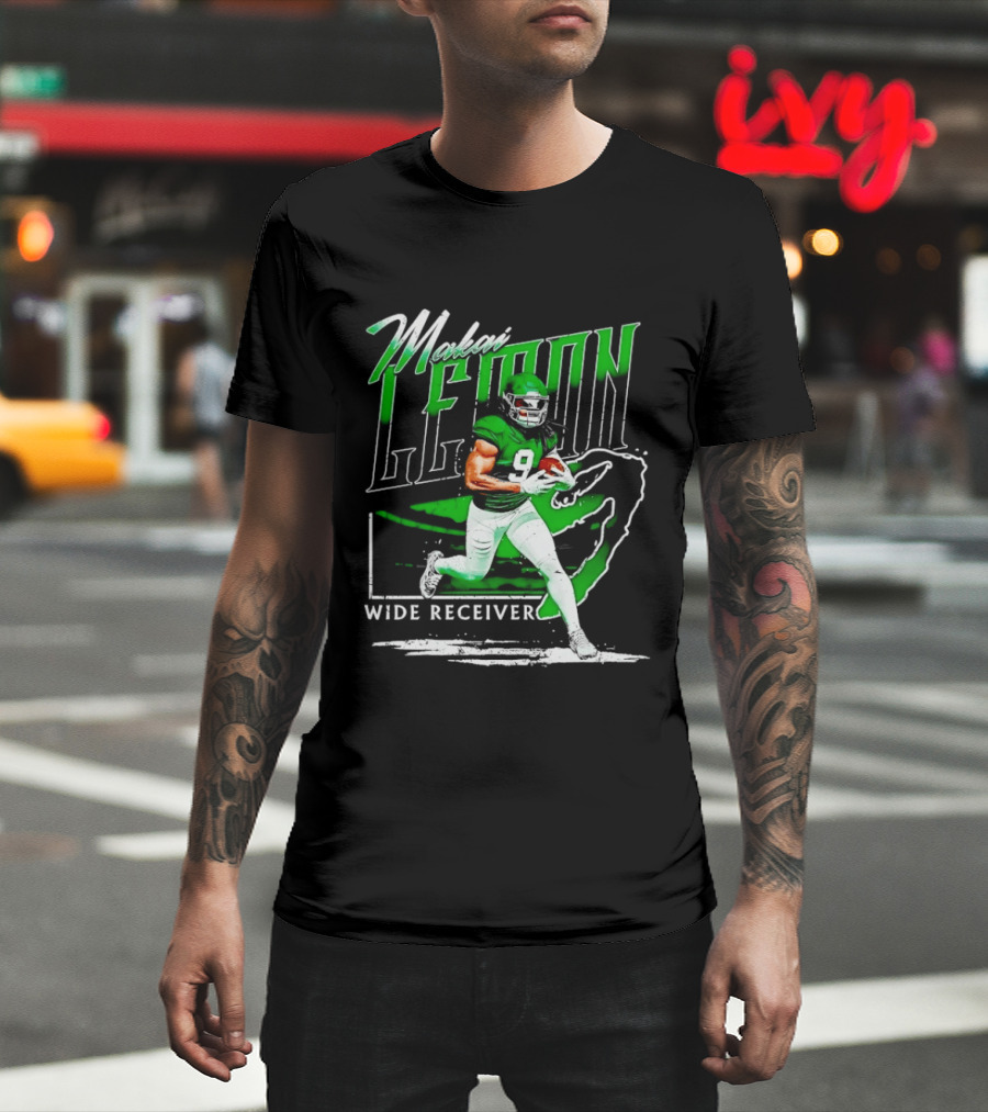 Makai Lemon New York Jets Wide Receiver 9 Football T-Shirt