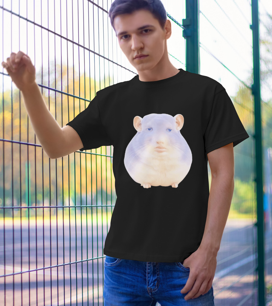 Surreal Chinchilla Human Face Hybrid Expression T-Shirt