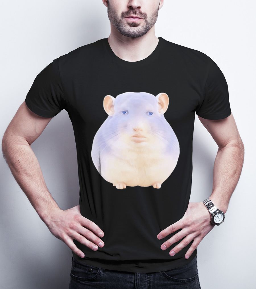 Surreal Chinchilla Human Face Hybrid Expression T-Shirt