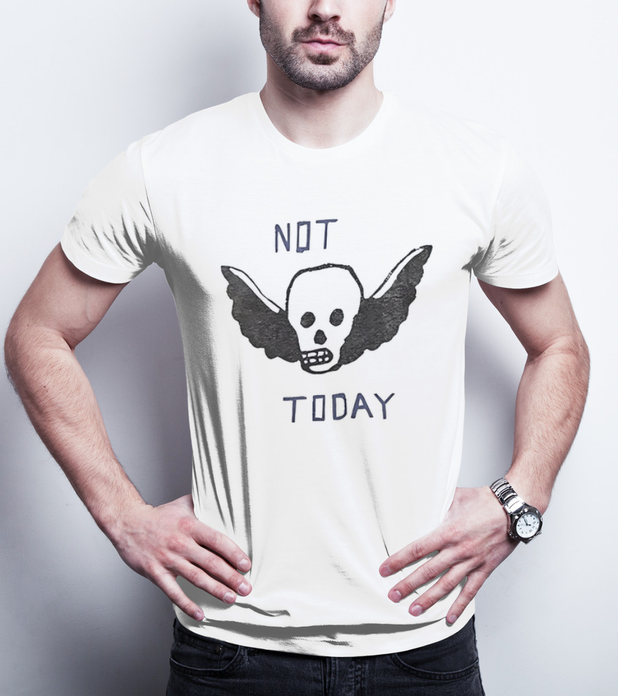 Not Today Winged Skull Gothic T-Shirt