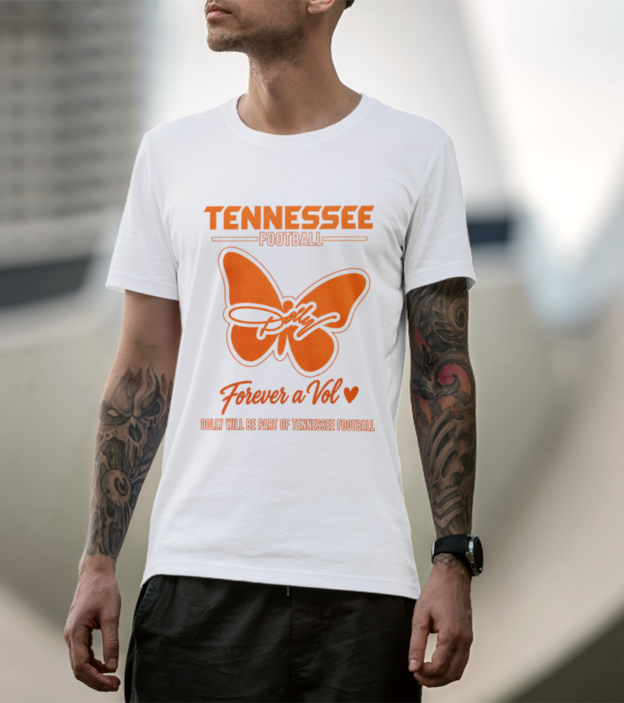 Tennessee Football Dolly Parton Forever A Vol Butterfly T-Shirt
