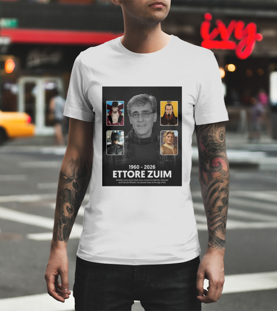 1960 2026 Ettore Zuim Batman Hercules Dracula Mihawk Voice Actor T-Shirt