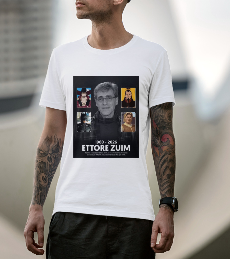 1960 2026 Ettore Zuim Batman Hercules Dracula Mihawk Voice Actor T-Shirt
