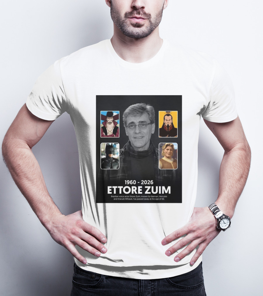1960 2026 Ettore Zuim Batman Hercules Dracula Mihawk Voice Actor T-Shirt