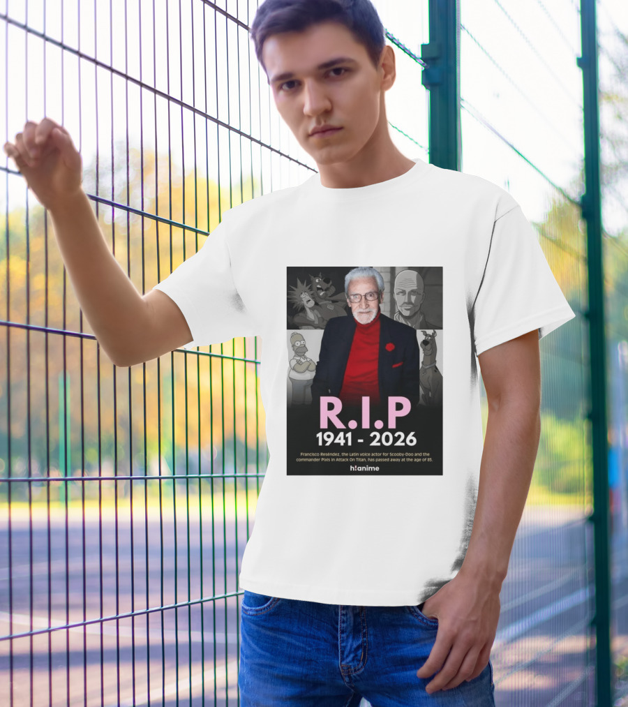 RIP Francisco Reséndez 1941 2026 Scooby Doo Attack On Titan Voice Actor Memorial T-Shirt