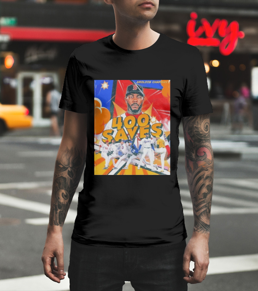 Aroldis Chapman MLB 400 Saves Record Pitcher Highlights T-Shirt