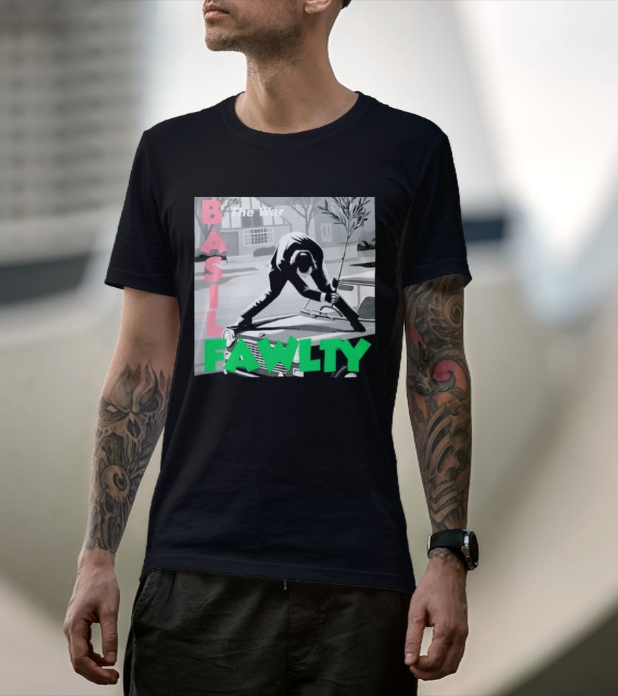 Basil Fawlty The War John Cleese British Comedy Iconic Scene T-Shirt