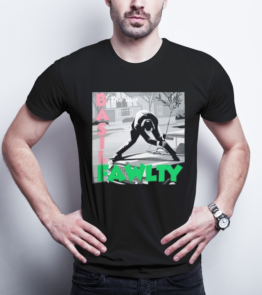 Basil Fawlty The War John Cleese British Comedy Iconic Scene T-Shirt