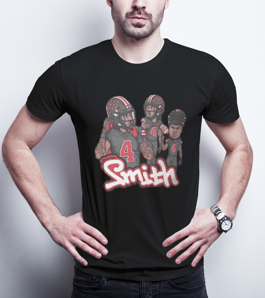 Ohio State Buckeyes Jeremiah Smith Football Number 4 Player T-Shirt