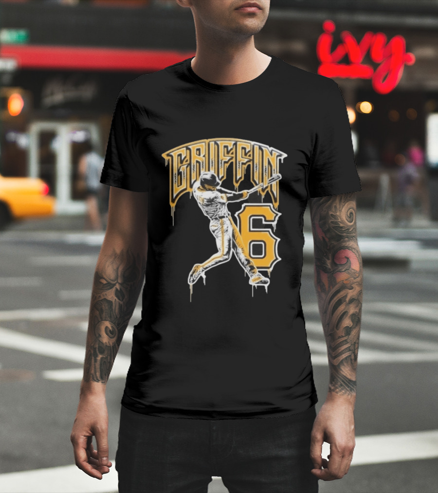 Konnor Griffin 6 Batting Baseball Pittsburgh Pirates T-Shirt