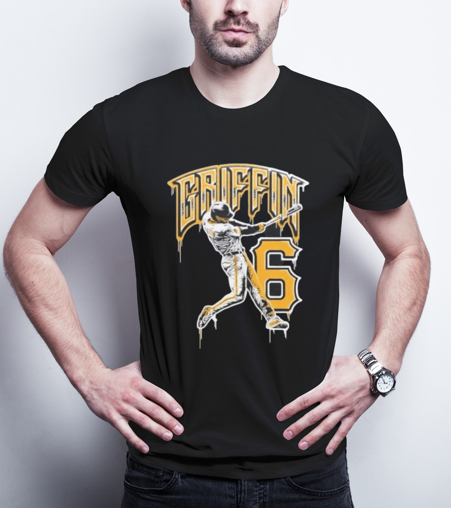 Konnor Griffin 6 Batting Baseball Pittsburgh Pirates T-Shirt
