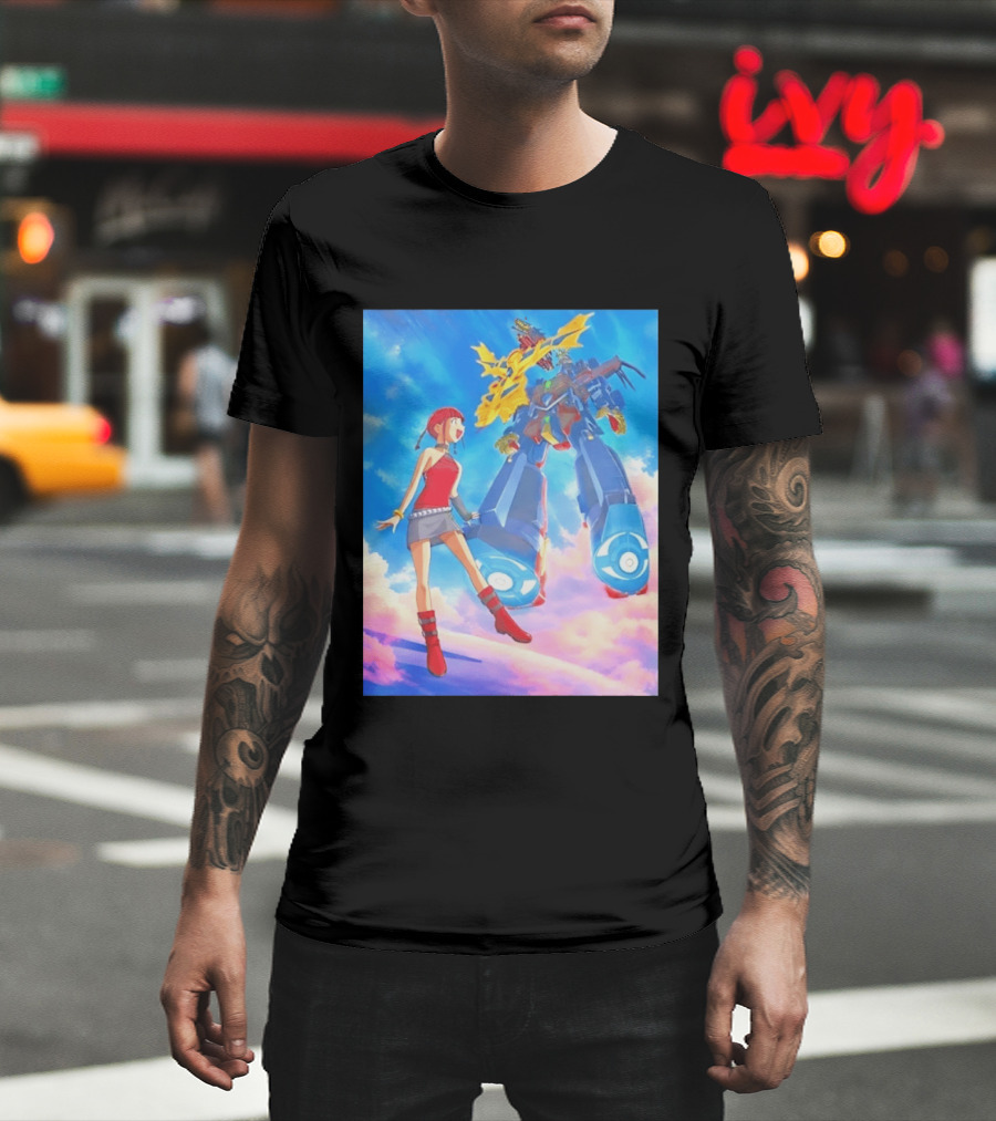 Dorothy Wayneright With The Big O Mecha From The Big O Anime Series T-Shirt