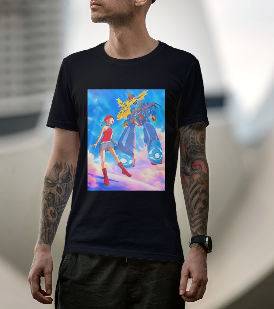 Dorothy Wayneright With The Big O Mecha From The Big O Anime Series T-Shirt