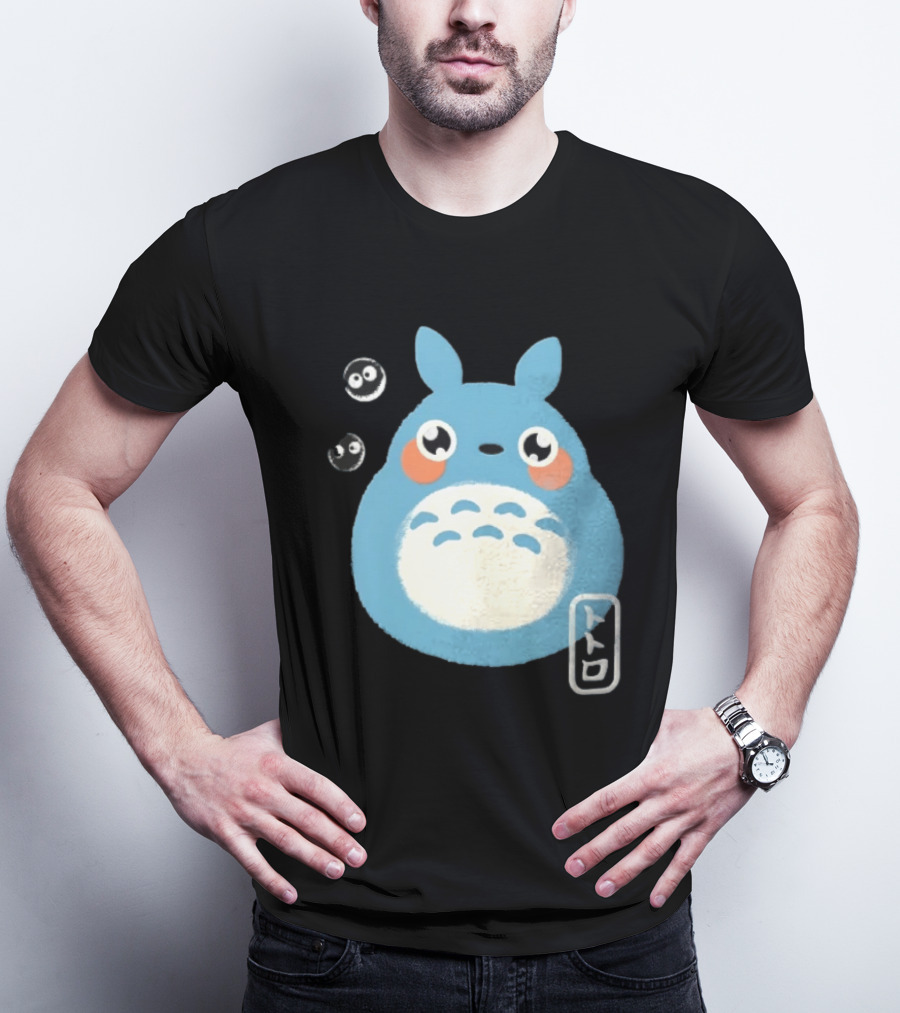 Totoro My Neighbor Totoro Blue Totoro With Soot Sprites T-Shirt