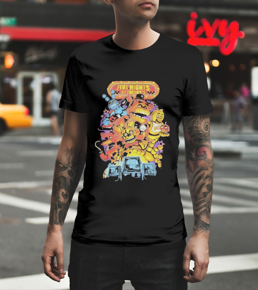 Five Nights At Freddy's Horror Nights 2023 Animatronic Characters T-Shirt