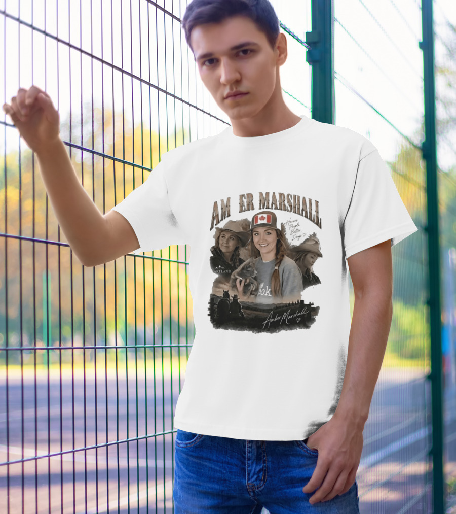 Amber Marshall Heartland Better Days Canadian Flag Retro Bootleg T-Shirt