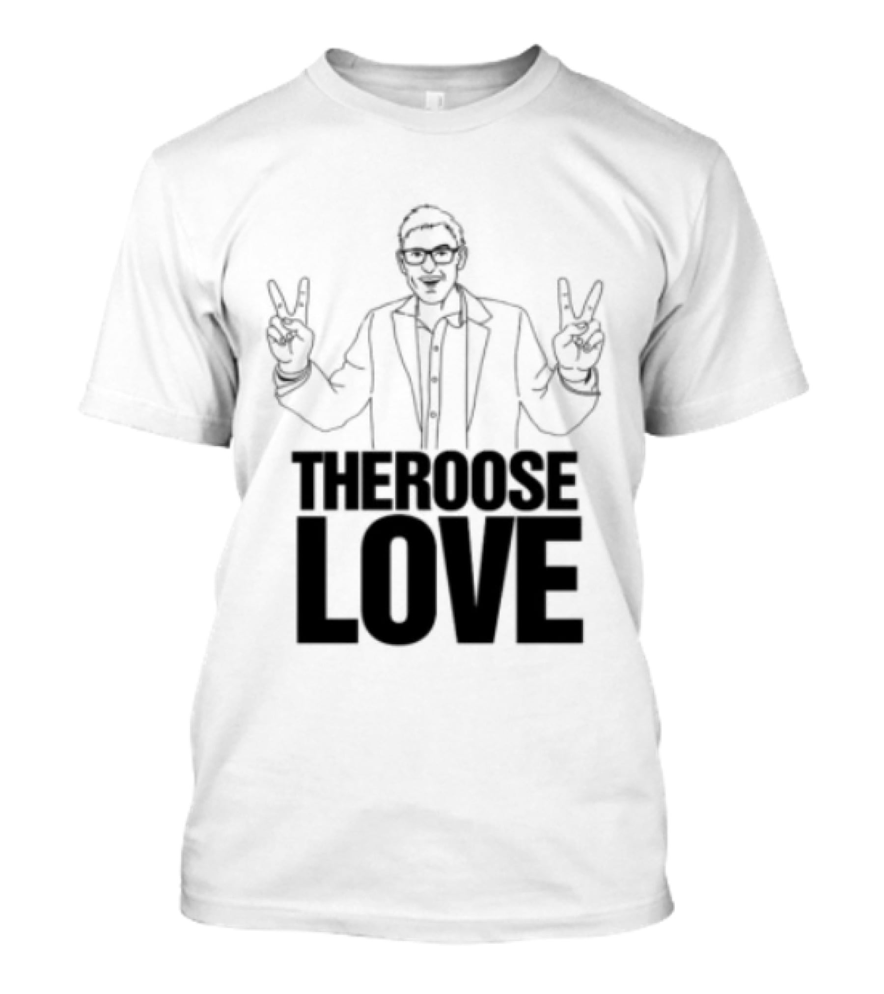Choose Love Store Louis Theroux Choose Love Peace Sign Gesture T-Shirt