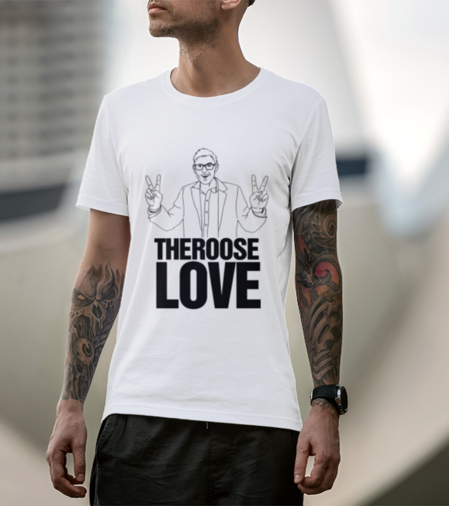 Choose Love Store Louis Theroux Choose Love Peace Sign Gesture T-Shirt