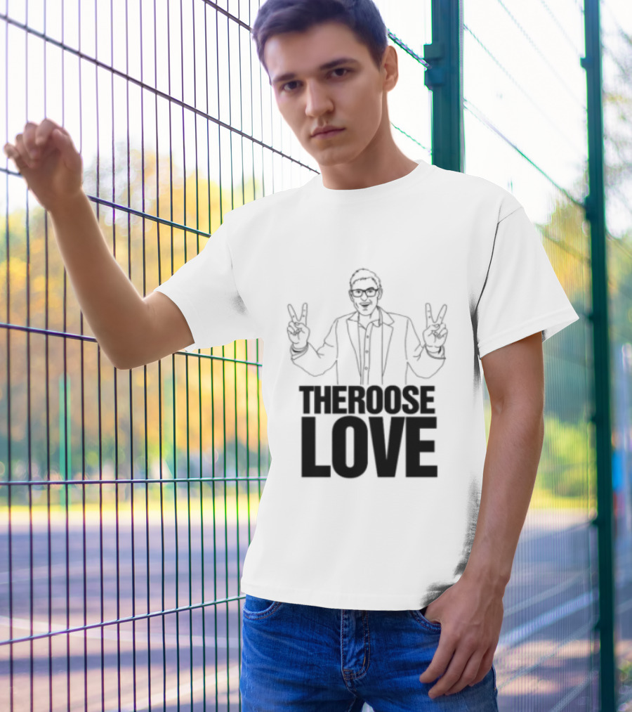 Choose Love Store Louis Theroux Choose Love Peace Sign Gesture T-Shirt