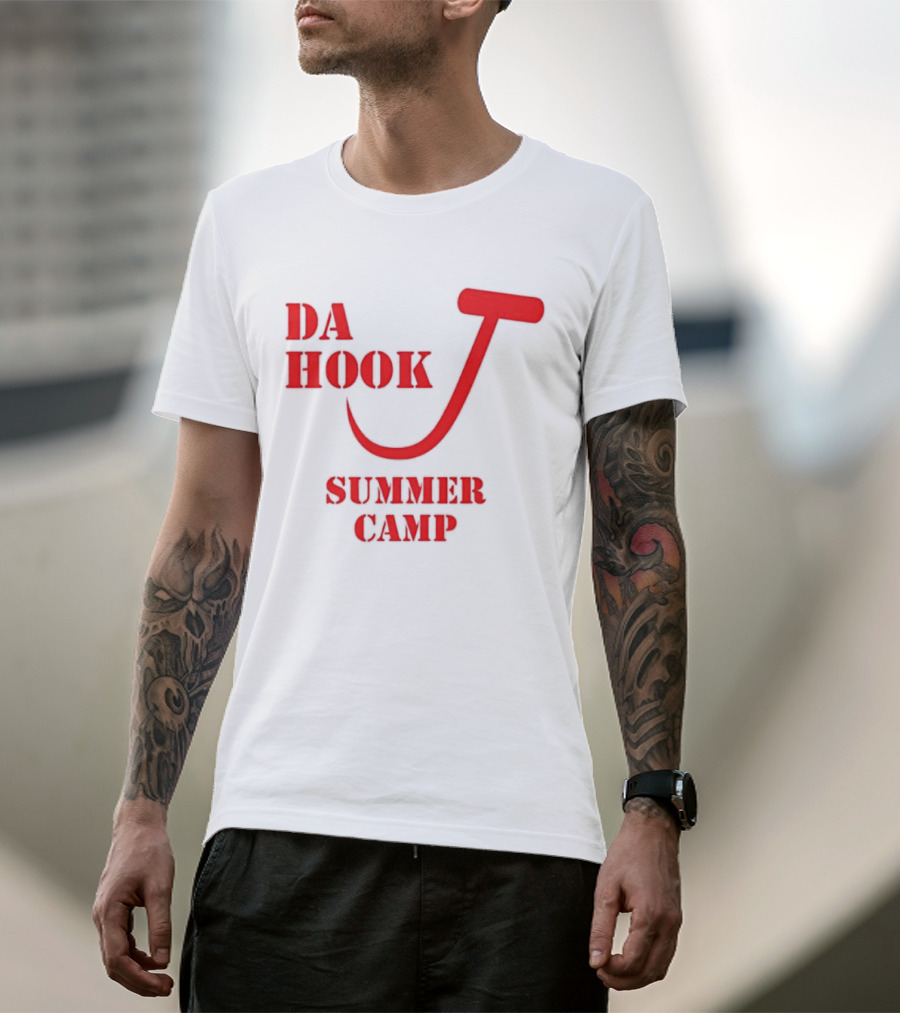 Da Hook Summer Camp Fishing Vacation Outdoor Experience T-Shirt