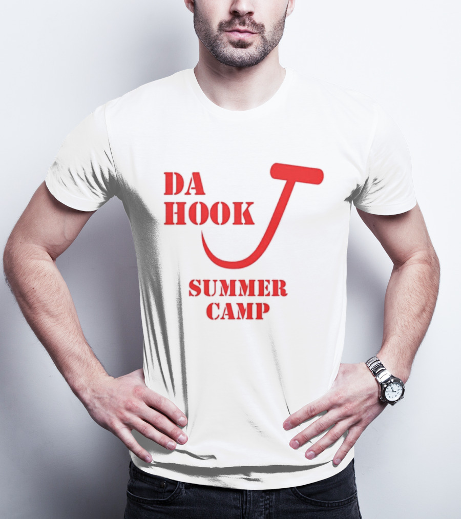 Da Hook Summer Camp Fishing Vacation Outdoor Experience T-Shirt
