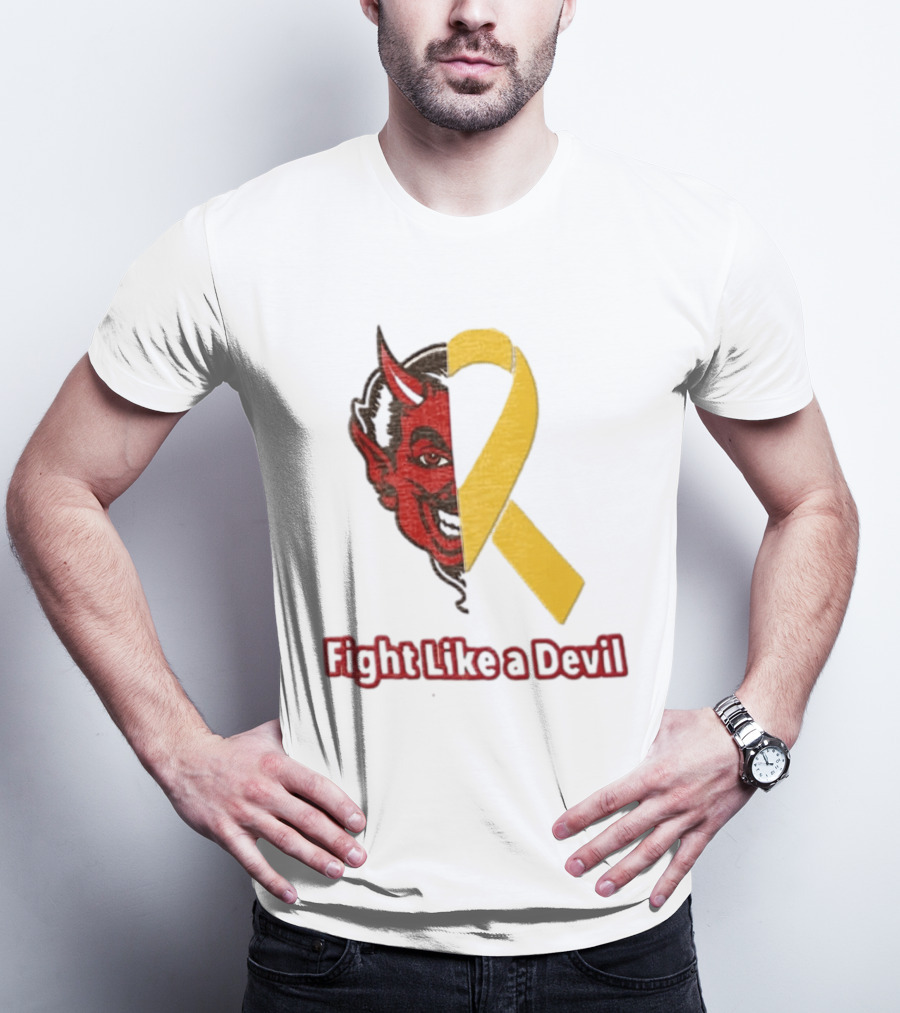 Fight Like A Devil EndChildhoodCancer Awareness Duke Blue Devils T-Shirt