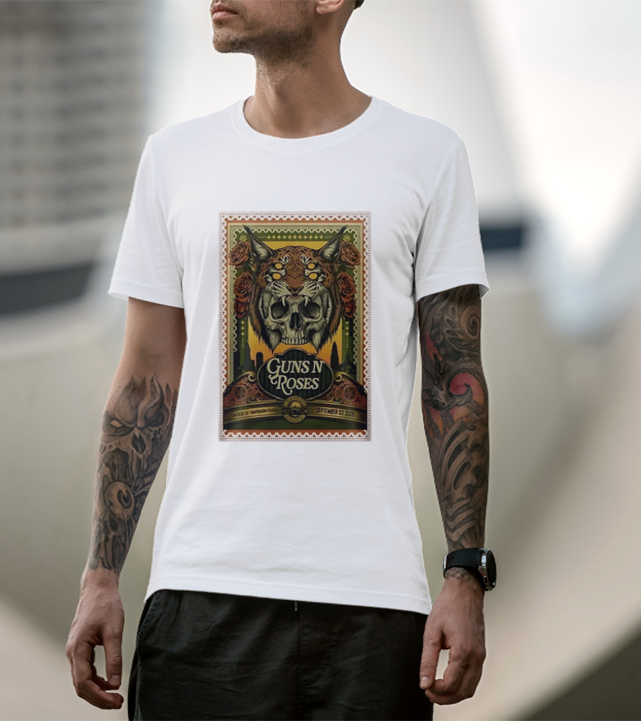 Guns N' Roses San Diego Snapdragon Stadium September 02 2026 Concert Skull And Jaguarr T-Shirt