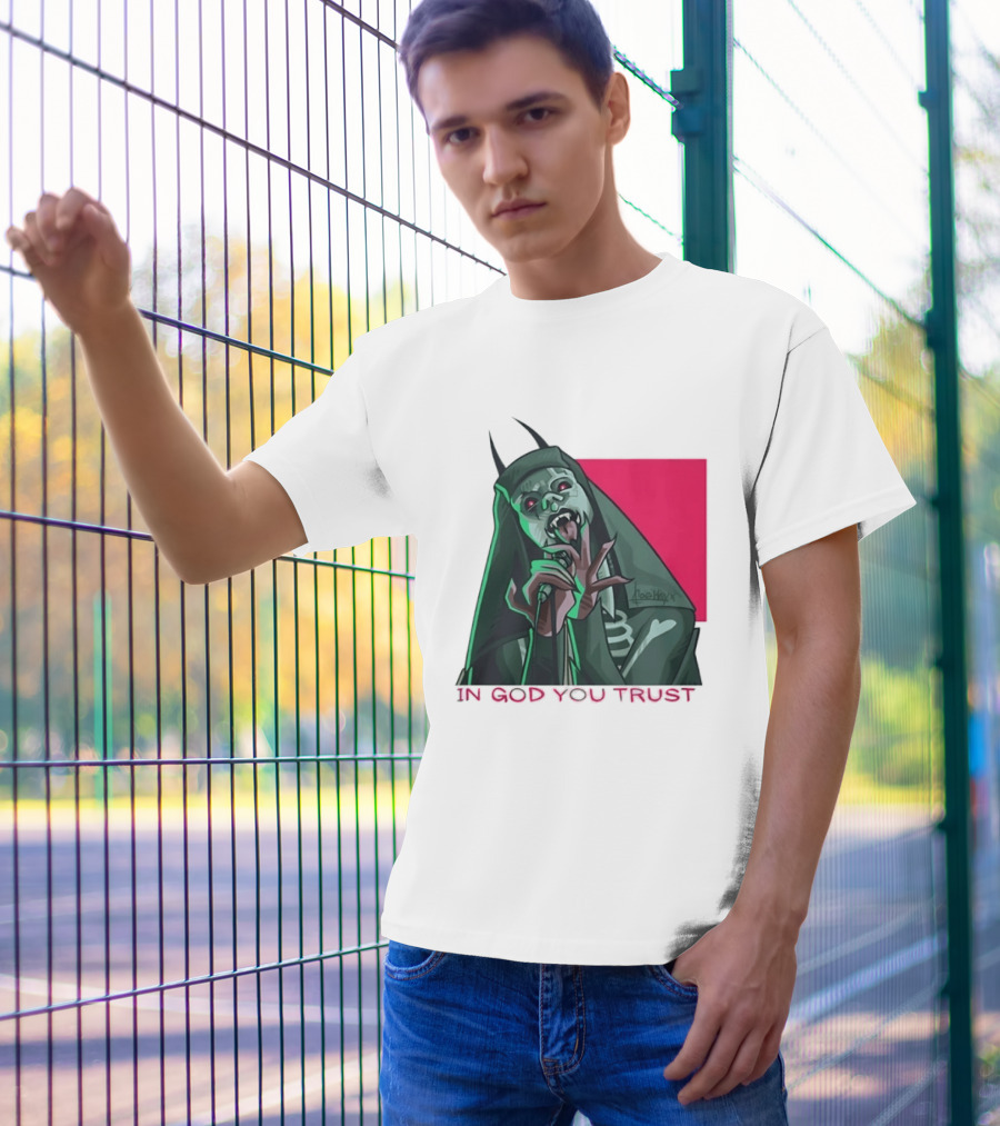 In God You Trust Demon Vocalist Metal Horror T-Shirt
