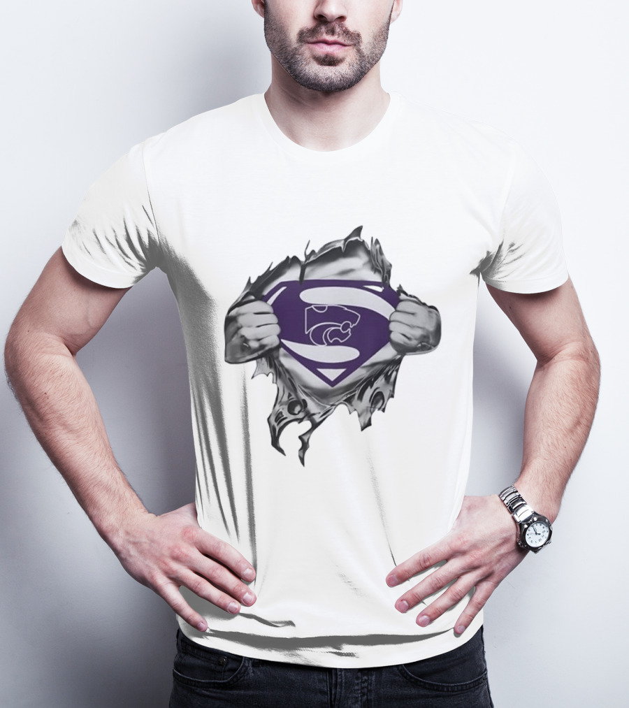Kansas State Wildcats Superman Emblem K State Cats Fans T-Shirt