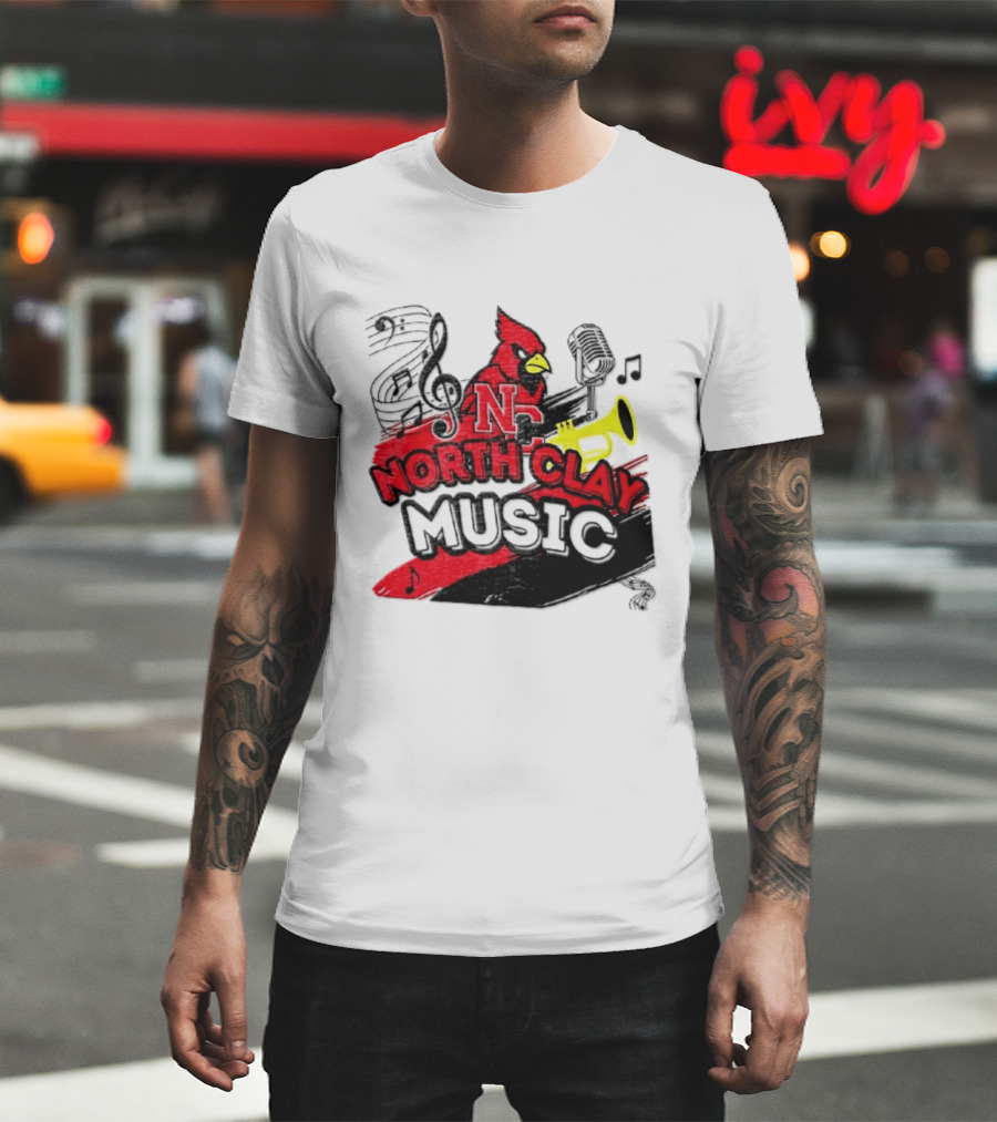 North Clay Cardinals Music Band Instrumental Ensemble T-Shirt
