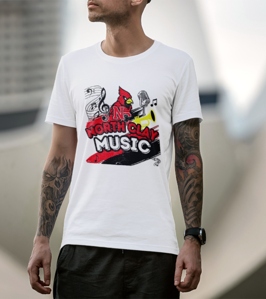 North Clay Cardinals Music Band Instrumental Ensemble T-Shirt