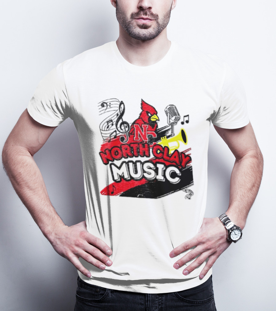 North Clay Cardinals Music Band Instrumental Ensemble T-Shirt