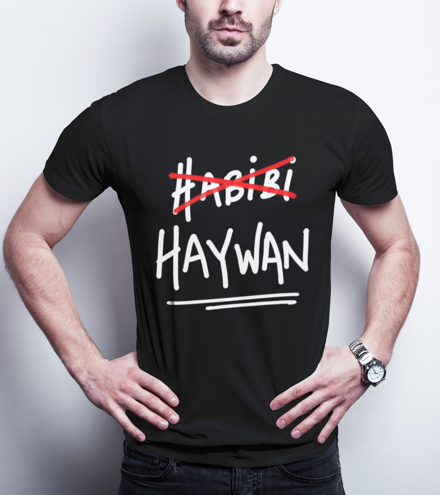 Not Habibi Strikethrough Haywan Arabic Slang Humor T-Shirt