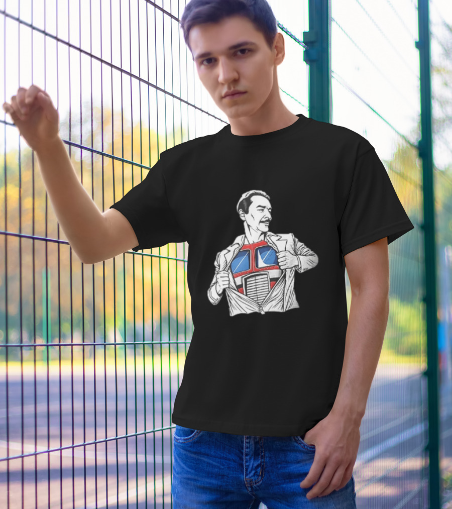 Optimus Prime Transformers Hidden Chest Transformation Reveal T-Shirt