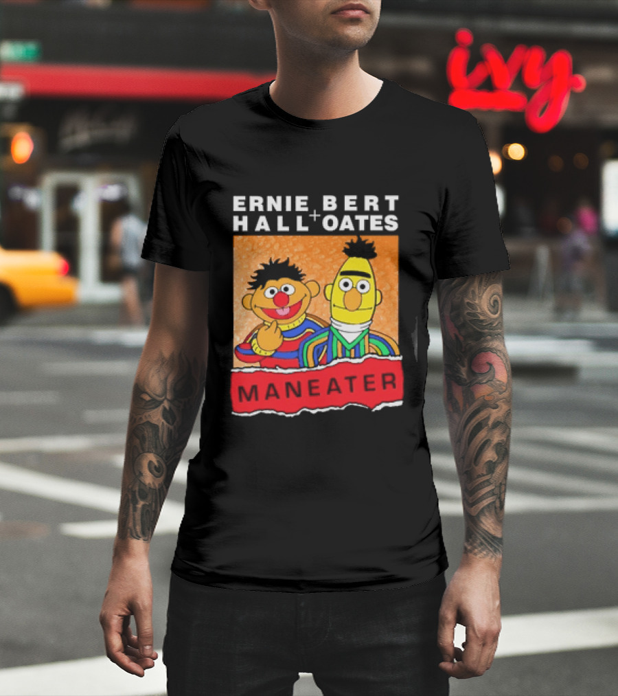 Ernie Bert Hall Oates Maneater Muppets T-Shirt