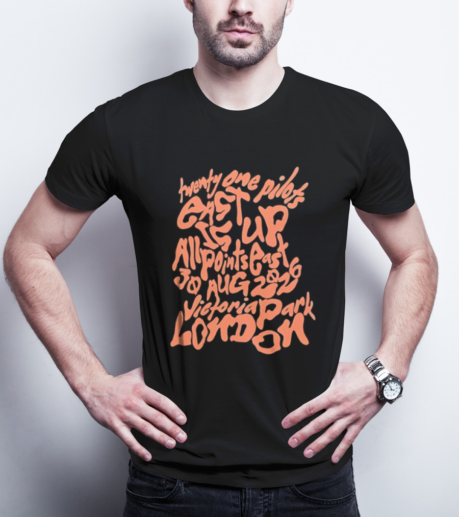 Twenty One Pilots Get Up All Points East 19 Aug 2026 Victoria Park London T-Shirt