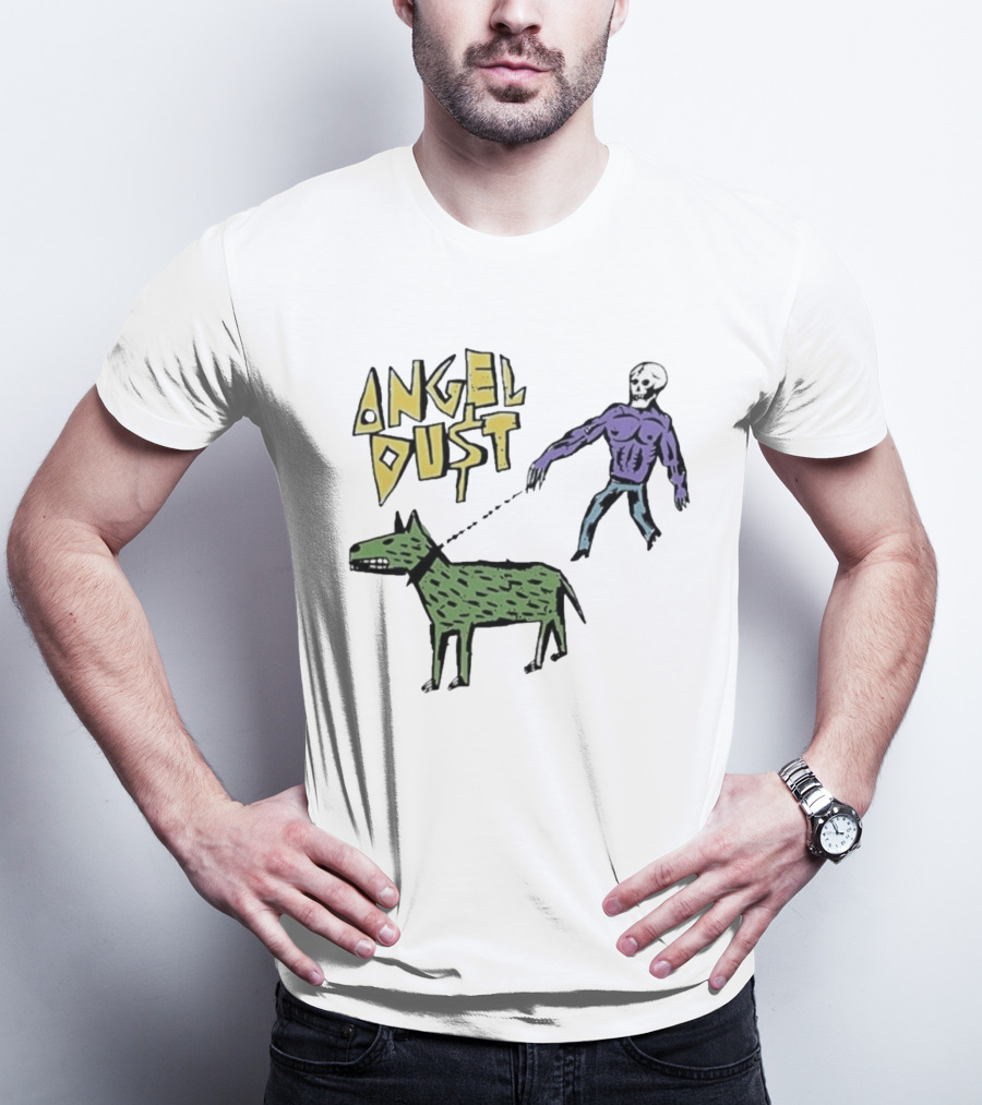 Angel Dust Skeleton Walking Dog T-Shirt