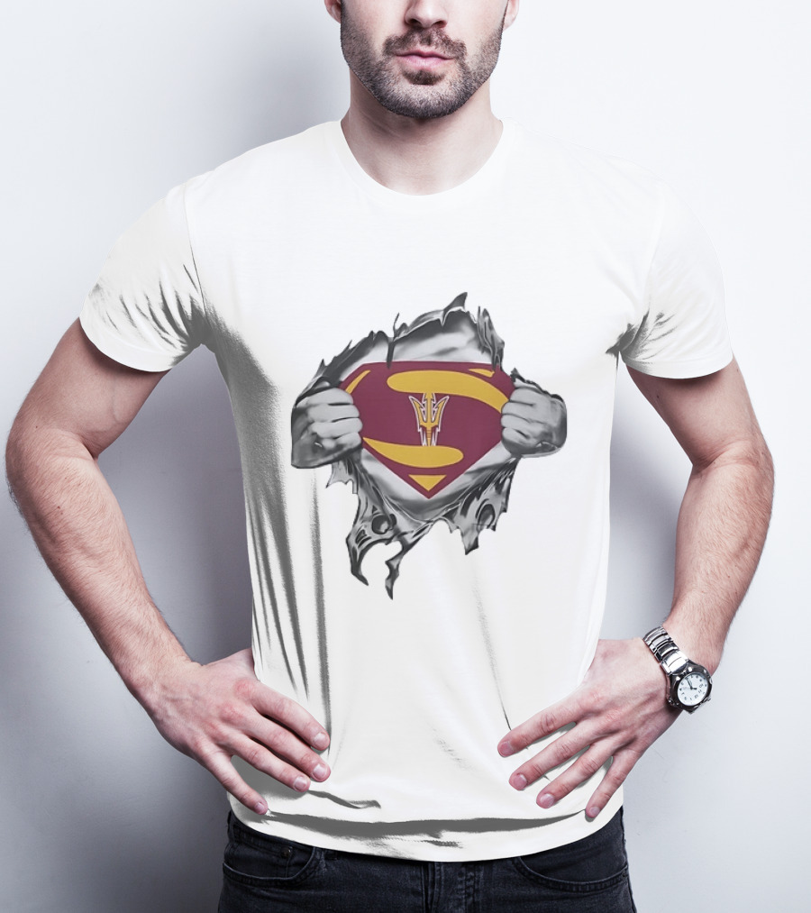 Arizona State Sun Devils Superhero Emblem ASU Fan T-Shirt