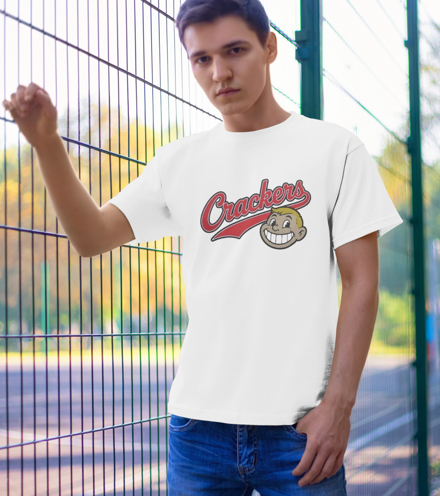 Crackers Vintage Cartoon Style Blonde Boy Smiling T-Shirt