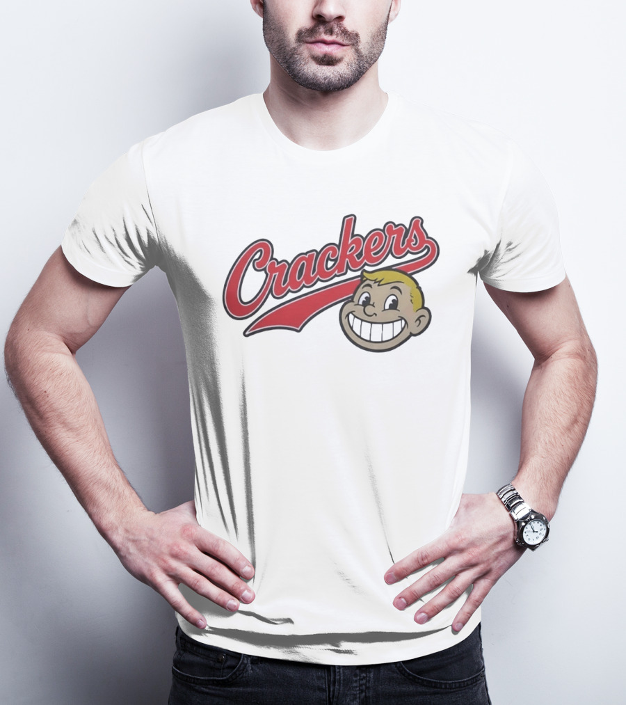 Crackers Vintage Cartoon Style Blonde Boy Smiling T-Shirt