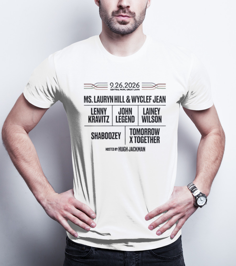 9.26.2026 Ms. Lauryn Hill Wyclef Jean Lenny Kravitz John Legend Lainey Wilson Shaboozey Tomorrow X Together Global Citizen Festival T-Shirt