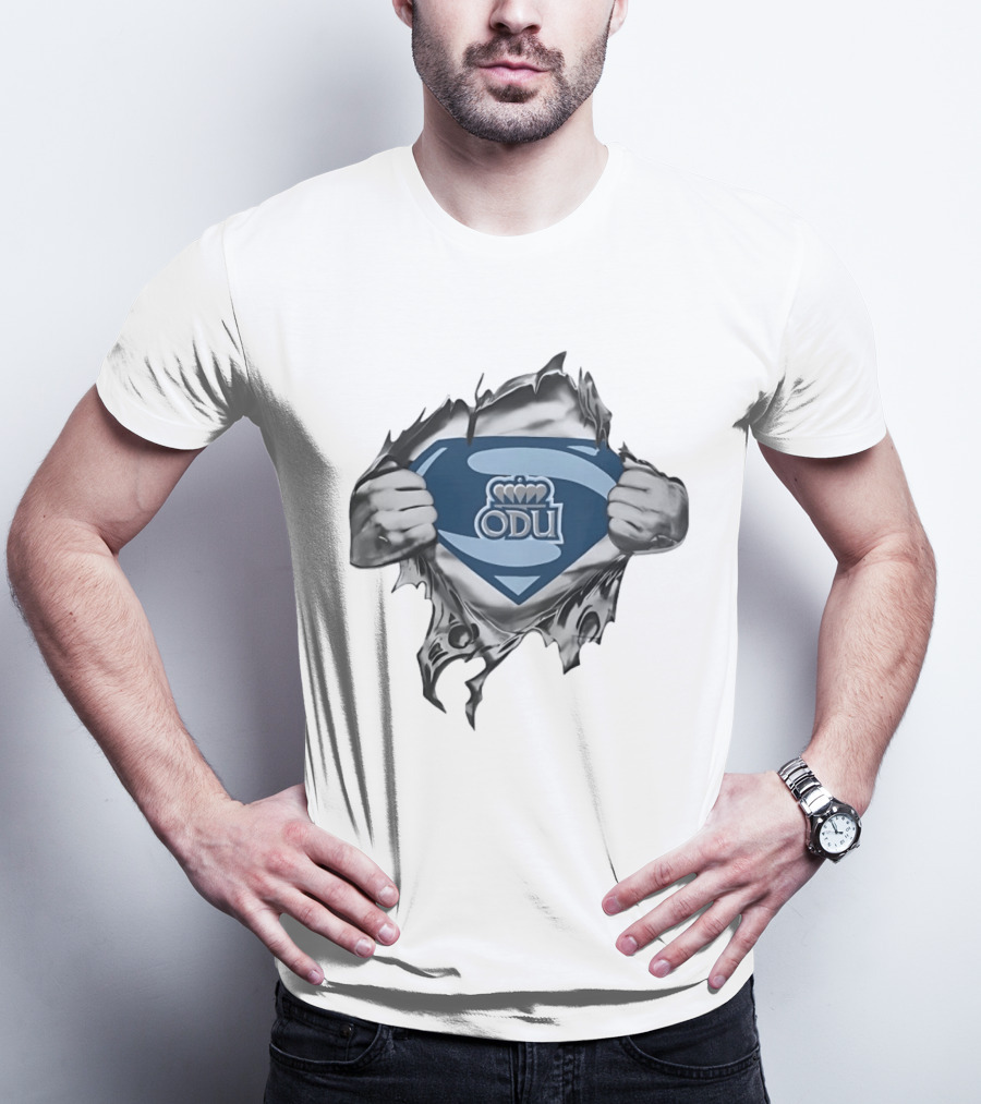 Old Dominion University ODU Logo Superman Symbol Combination T-Shirt