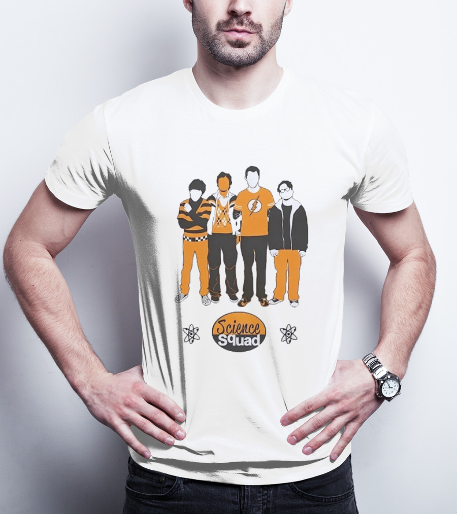 Science Squad The Big Bang Theory Cast Sheldon Cooper Lightning Bolt T-Shirt