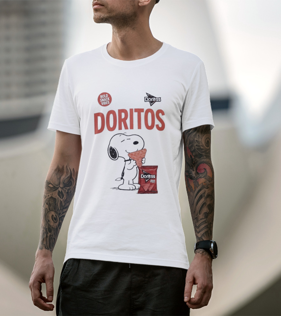 Snoopy Doritos Snack Vibes With Peanuts Cartoon T-Shirt