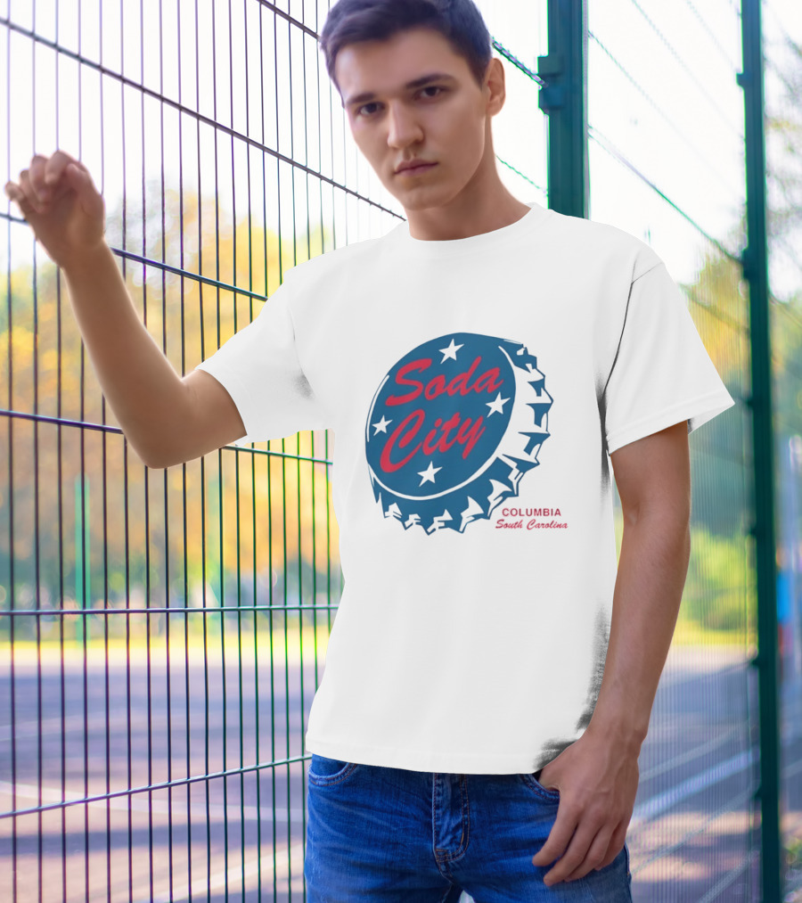 Soda City Columbia South Carolina Bottle Cap Stars T-Shirt