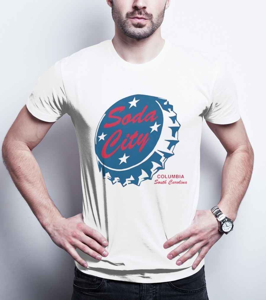 Soda City Columbia South Carolina Bottle Cap Stars T-Shirt
