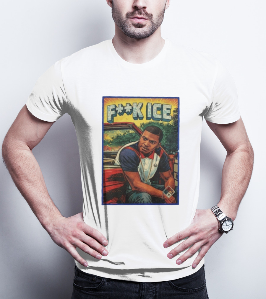 F**K ICE Tyler The Creator Style Graphic With Car And Cards T-Shirt