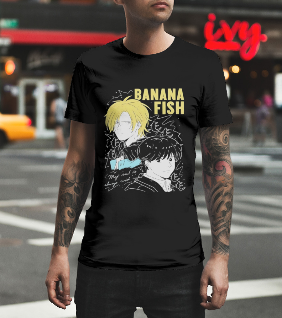 Banana Fish Ash And Eiji My Soul Is Always With You Anime Duo T-Shirt