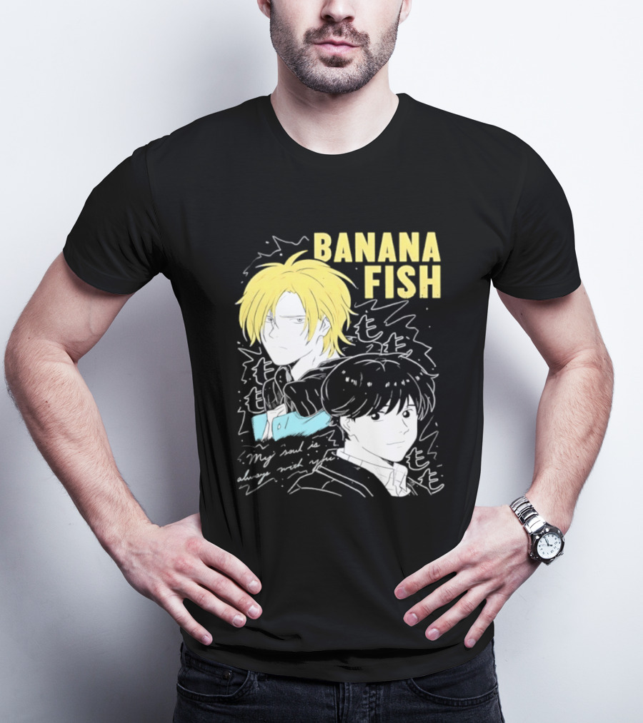 Banana Fish Ash And Eiji My Soul Is Always With You Anime Duo T-Shirt