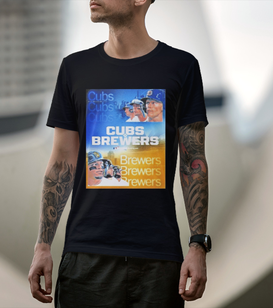 Chicago Cubs Brewers MLB Rivalry Matchup Highlights T-Shirt